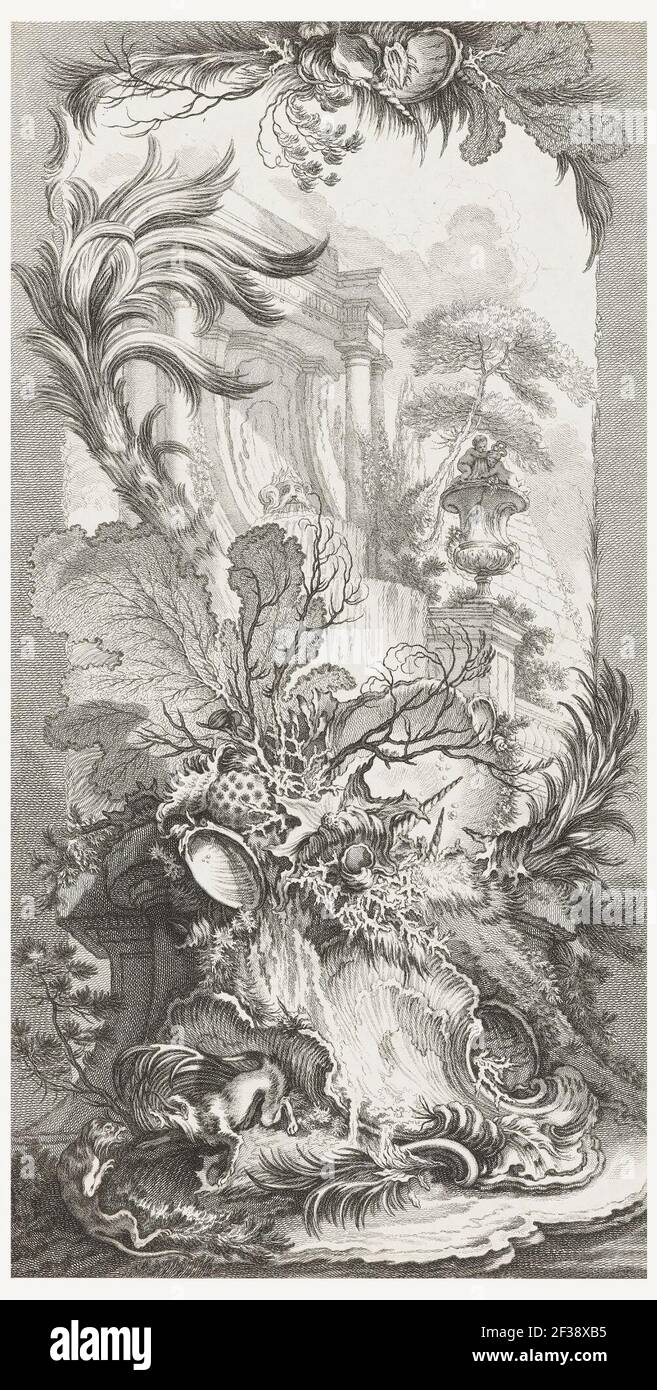 Print, Rocaille (rococo design), in Nouveaux morceaux pour des ...