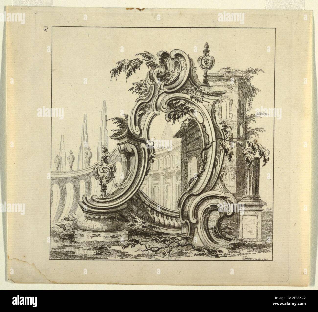 Print, Rococo Ornament, ca. 18th century Stock Photo - Alamy
