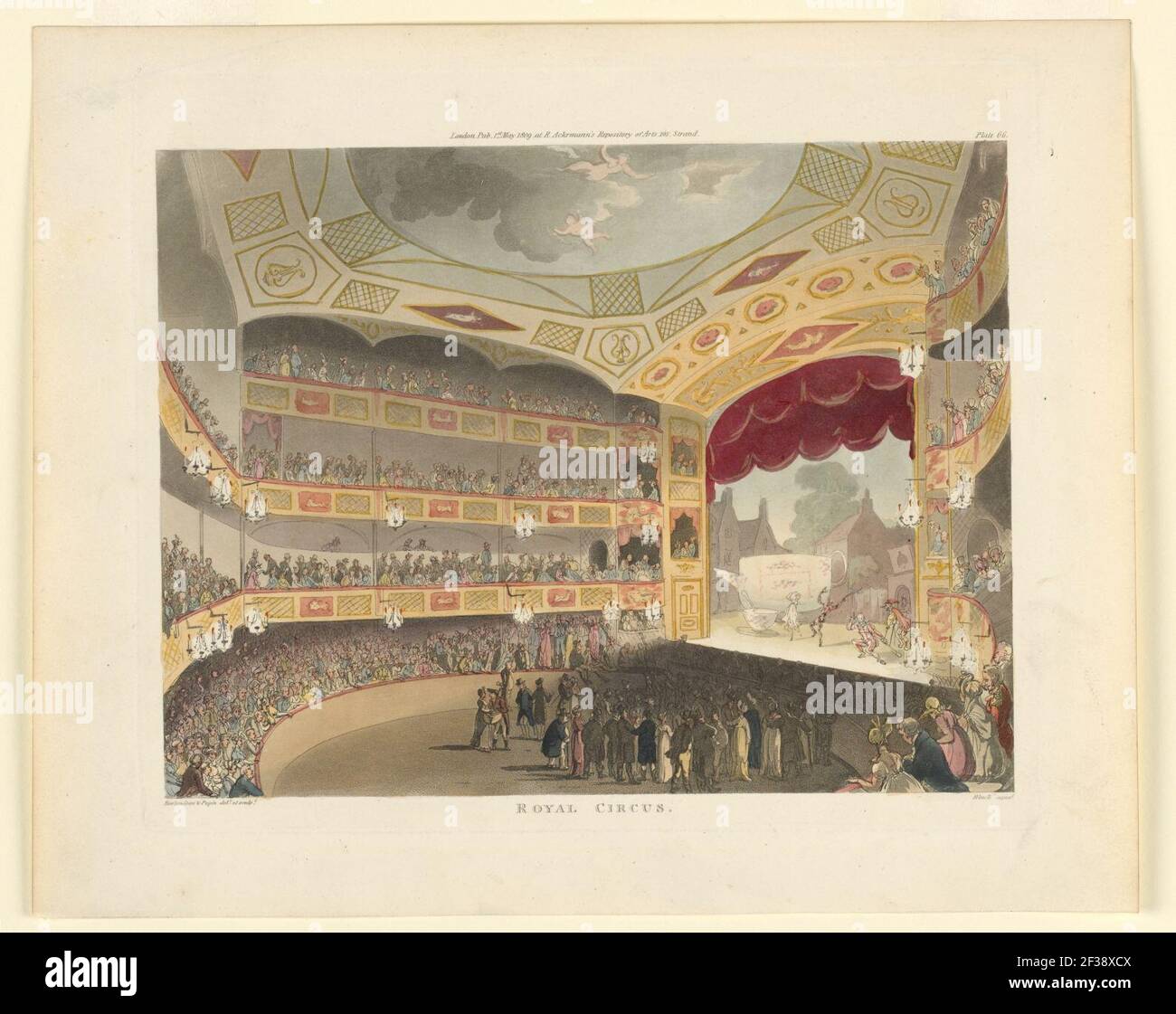 Print, Royal Circus from Ackermann's Repository, 1809 Stock Photo - Alamy