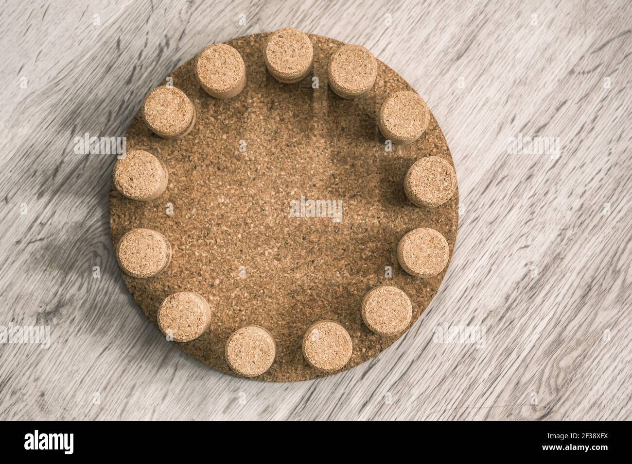 cork plugs on cork plate Stock Photo - Alamy