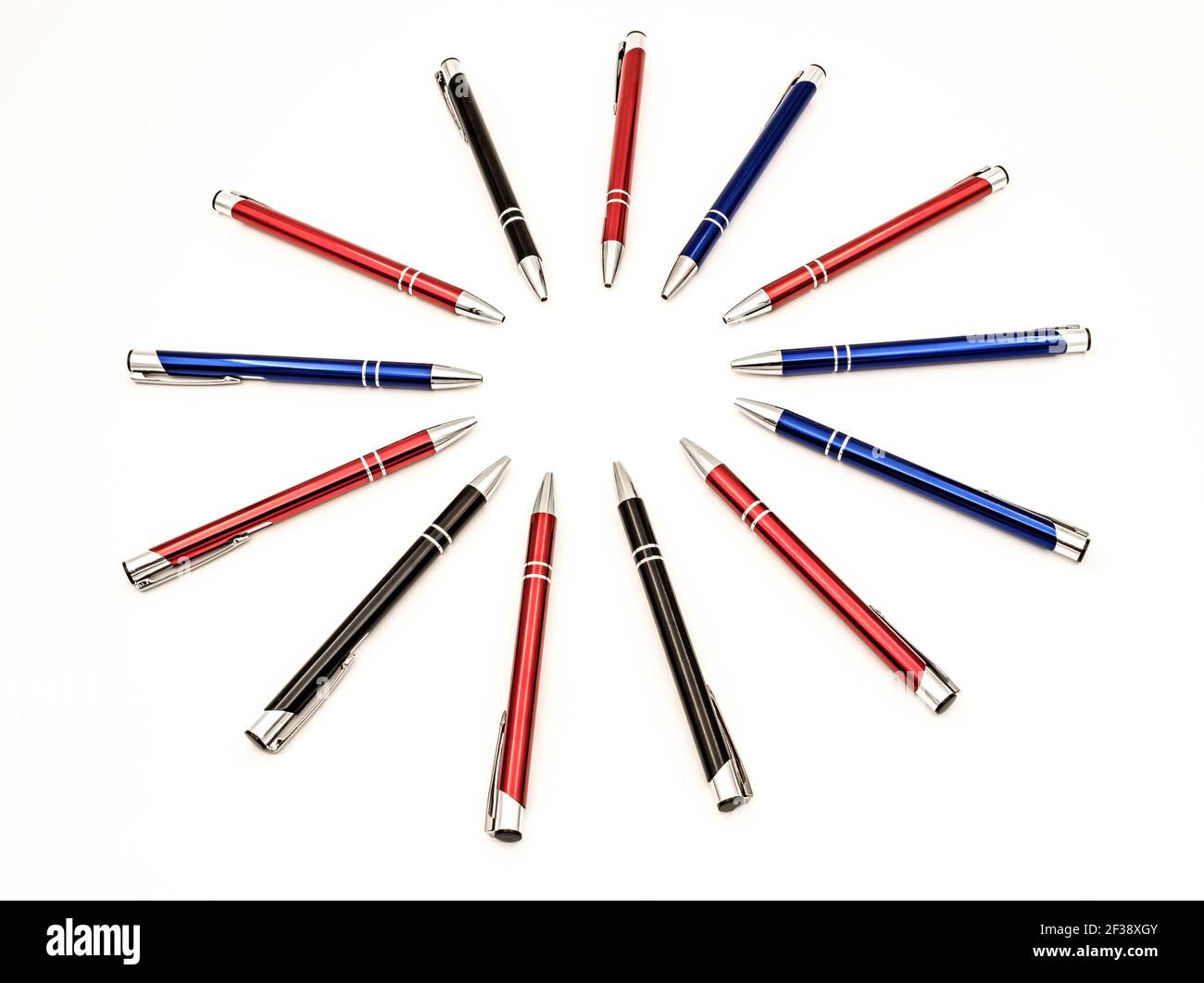 metal pens arranged in a circle Stock Photo - Alamy