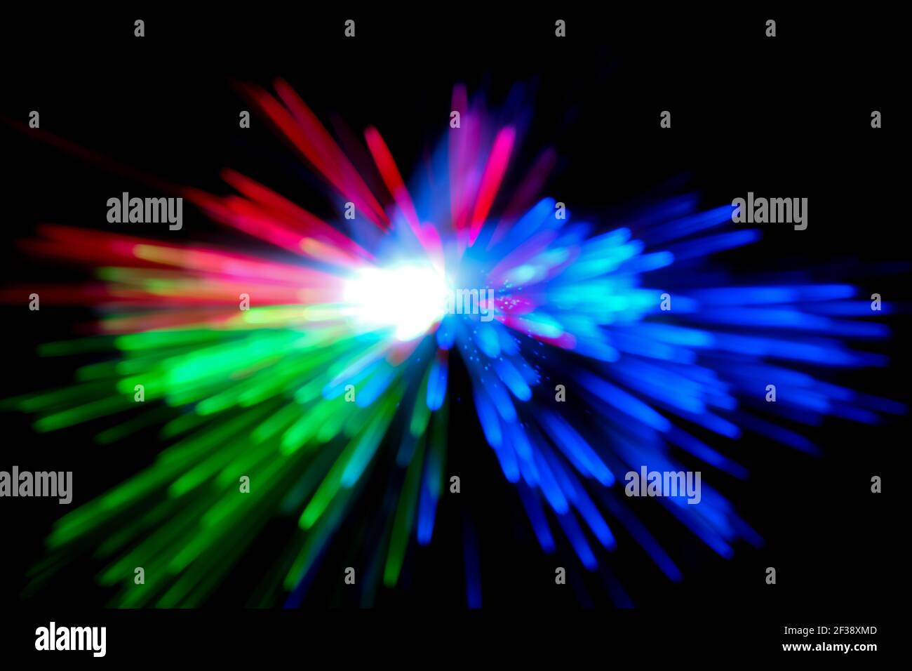 optical fiber light explosion effect, motion blur Stock Photo - Alamy