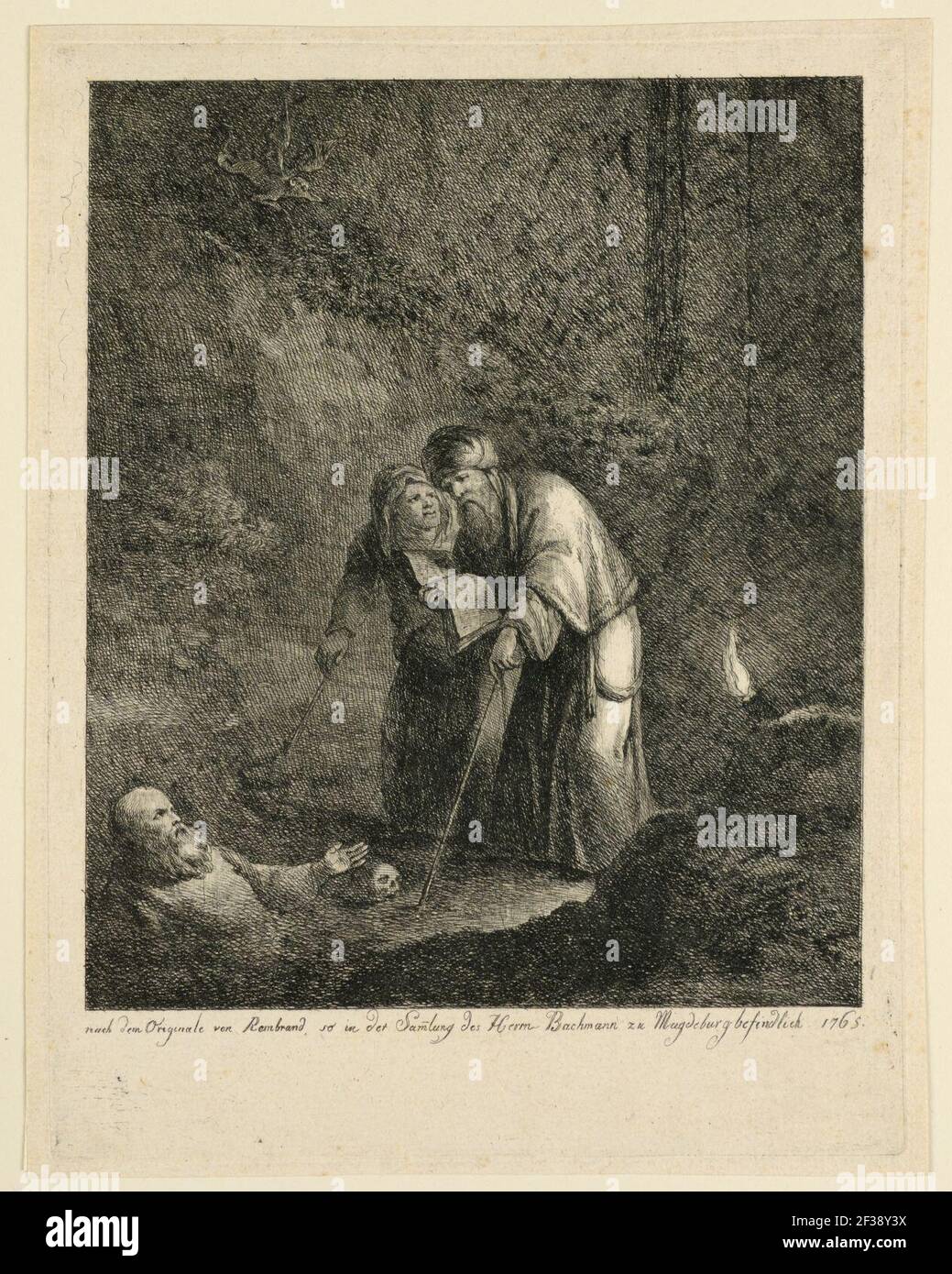 Print, The Discovery of a Buried Man, after 1765 Stock Photo - Alamy