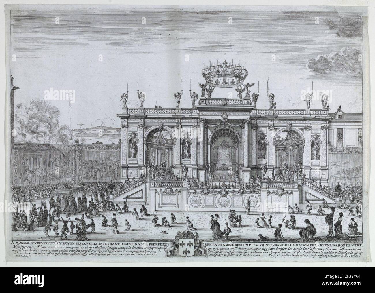 Print, The Exposition of the Holy Sacrament, Attended by Louis XIV and ...