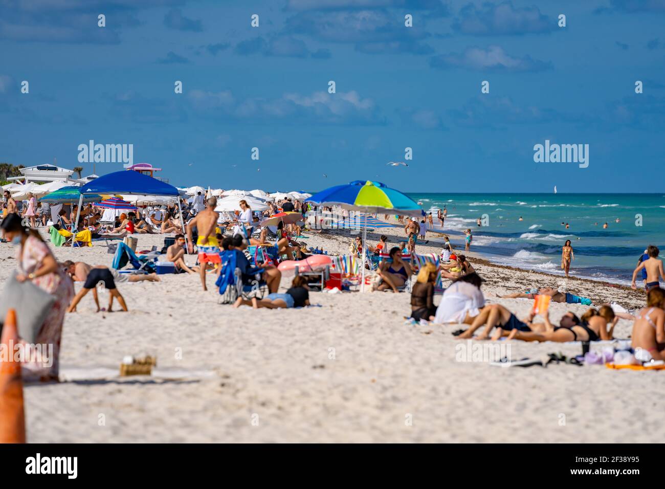 Tourists in Miami Beach for Spring Break 2021 Stock Photo - Alamy