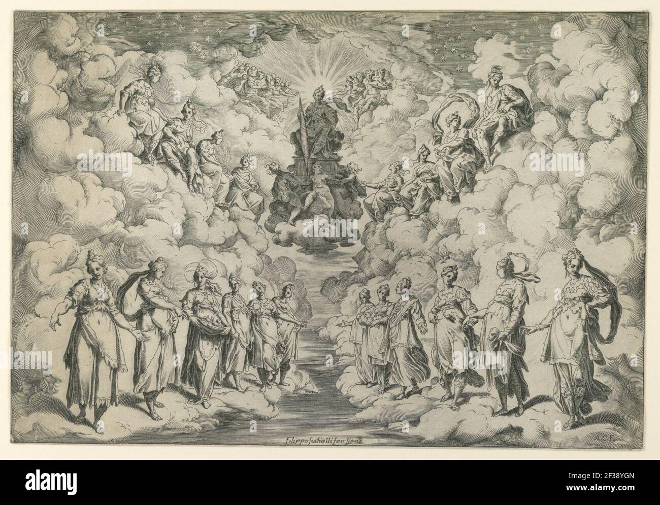 Print, The Harmony of Spheres, 1589 Stock Photo - Alamy