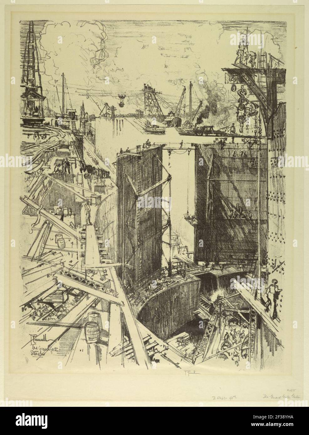 Print, The Guard Gates, Gatun Lock, Panama Canal, 1912 Stock Photo - Alamy