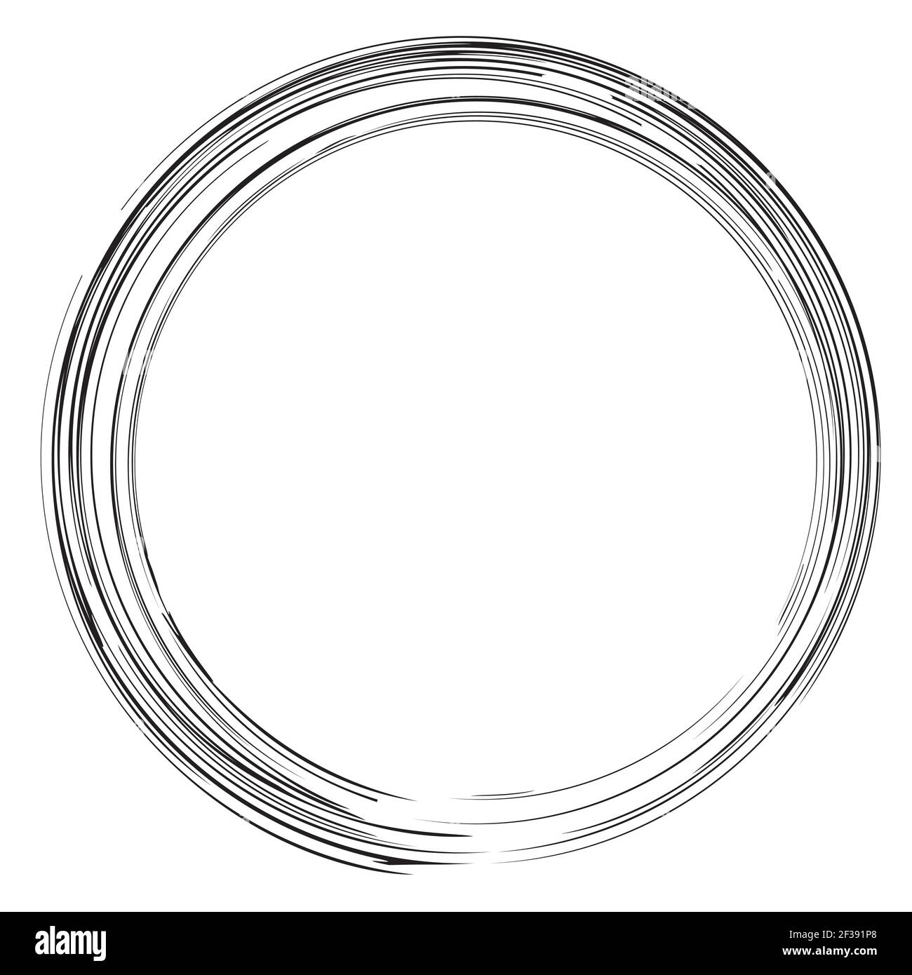 Hand Draw Sketch Circle Frame from Multiple Black thic market for your ...