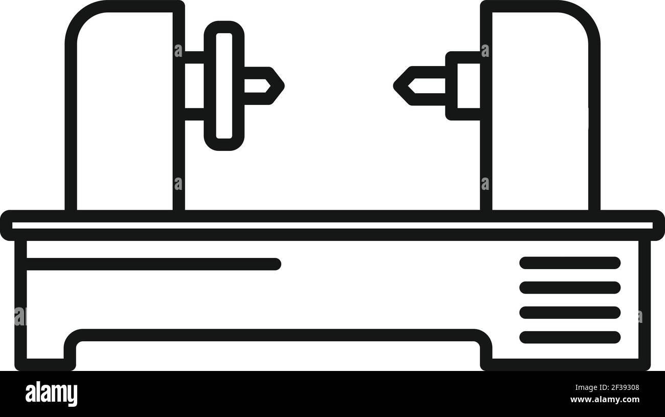 Automated lathe icon, outline style Stock Vector Image & Art - Alamy