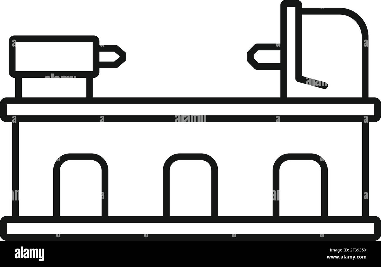 Industry lathe icon, outline style Stock Vector Image & Art - Alamy