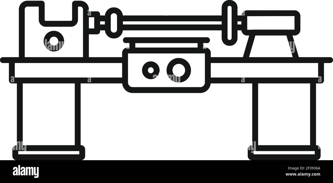 Work lathe icon, outline style Stock Vector Image & Art - Alamy