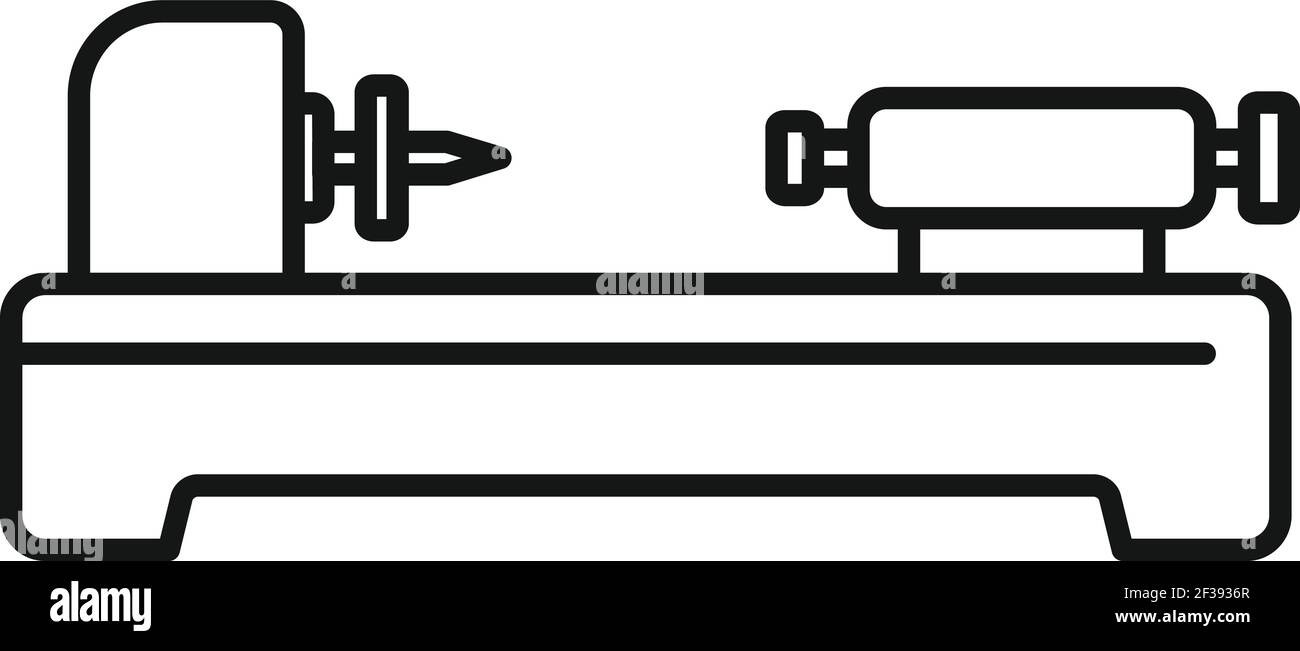 Factory lathe icon, outline style Stock Vector Image & Art - Alamy