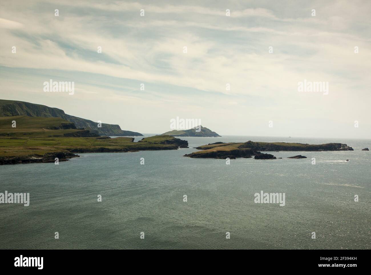 The Island of Valentia (in Gaelic Dairbhre), west of Ireland. Iveragh ...