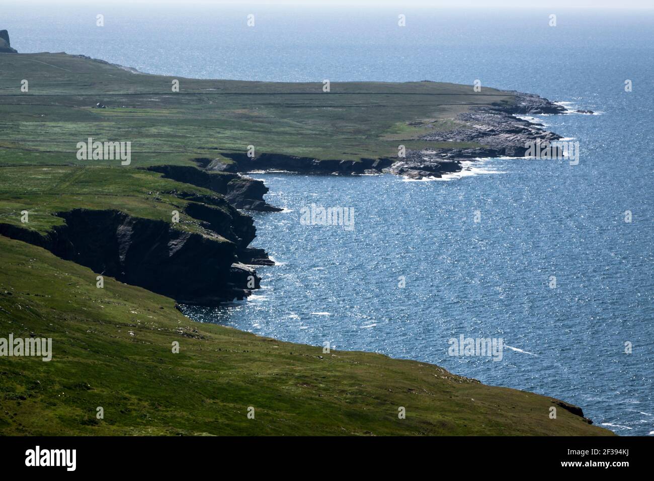 The Island of Valentia (in Gaelic Dairbhre), west of Ireland. Iveragh ...