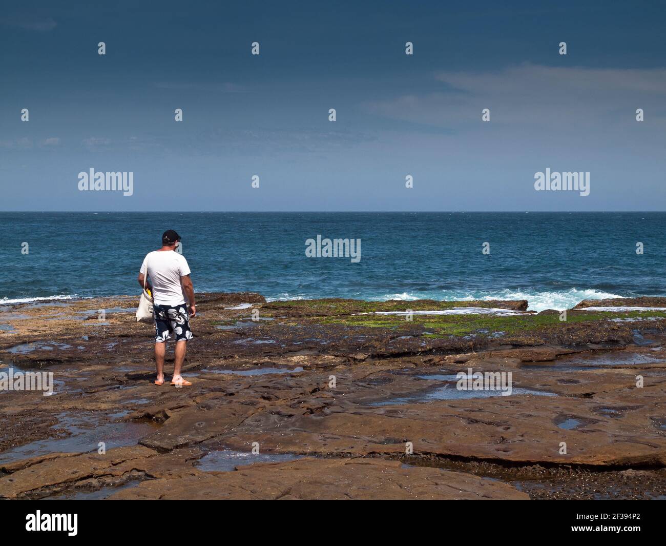 Rock platform, Murramarang National Park, NSW, Australia Stock Photo ...