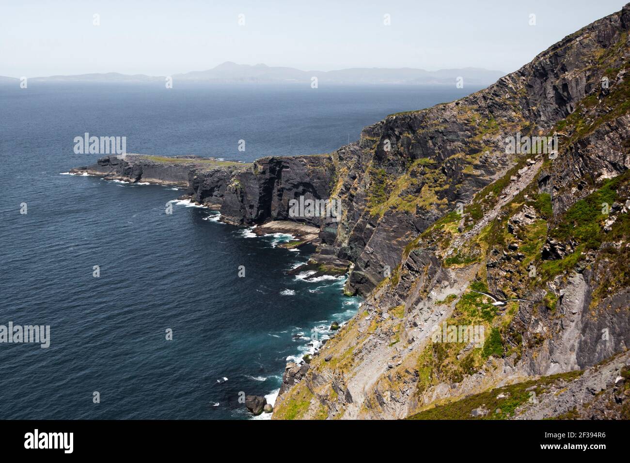 The Island of Valentia (in Gaelic Dairbhre), west of Ireland. Iveragh ...