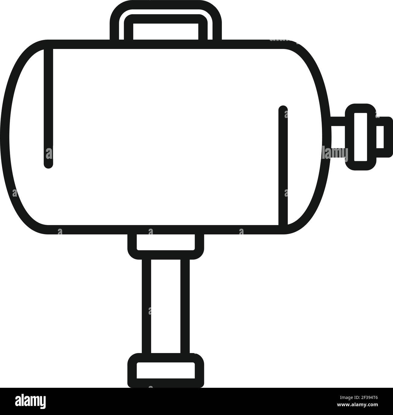 Tire fitting air compressor icon, outline style Stock Vector Image ...