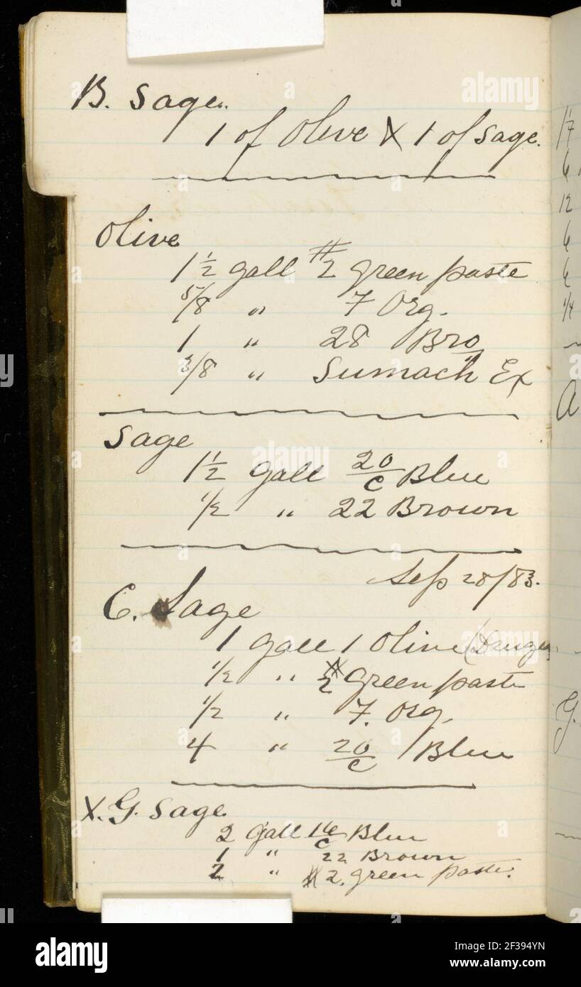 Printer's Sample Book, Color Book 20. 1883, 1883 Stock Photo - Alamy