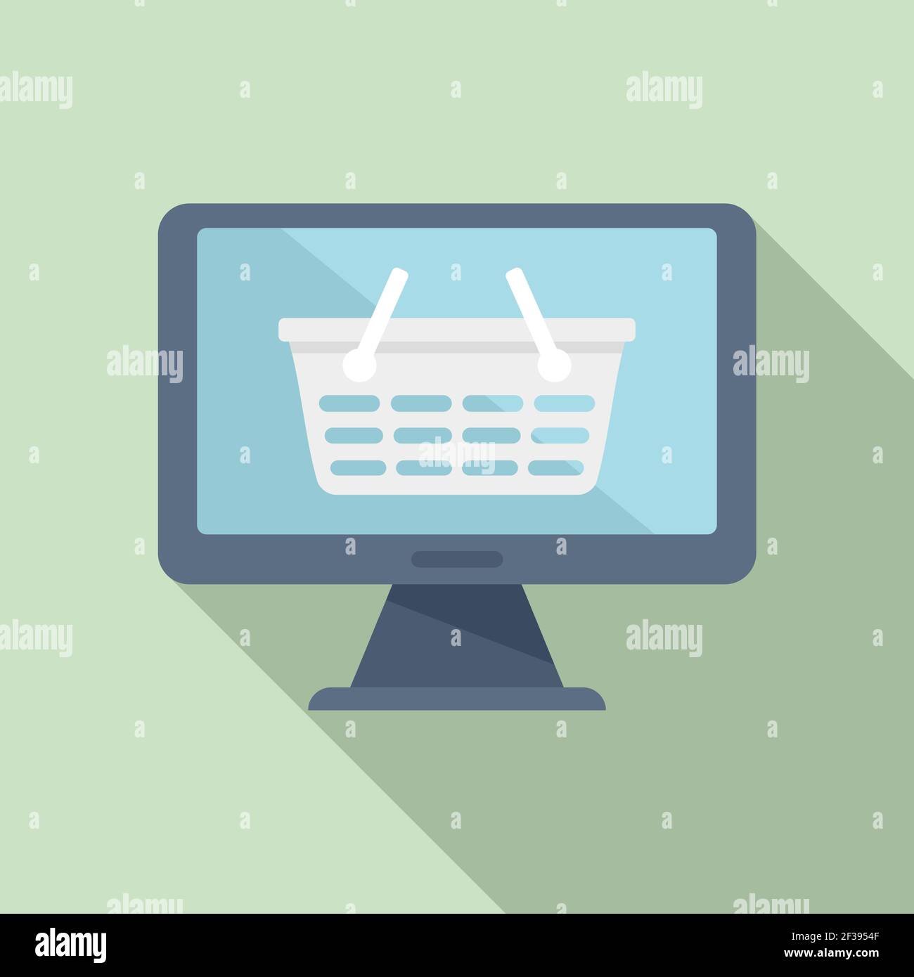 Online shop basket icon, flat style Stock Vector Image & Art - Alamy