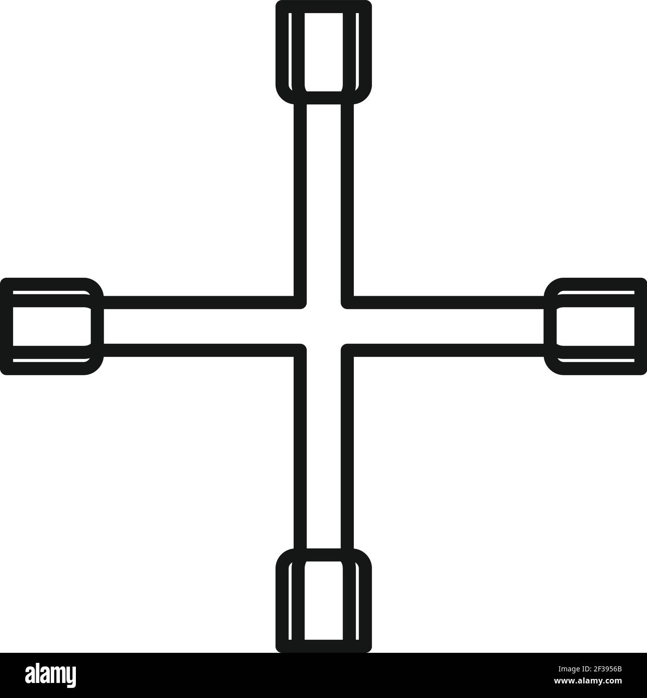 Cross tire key icon, outline style Stock Vector Image & Art - Alamy