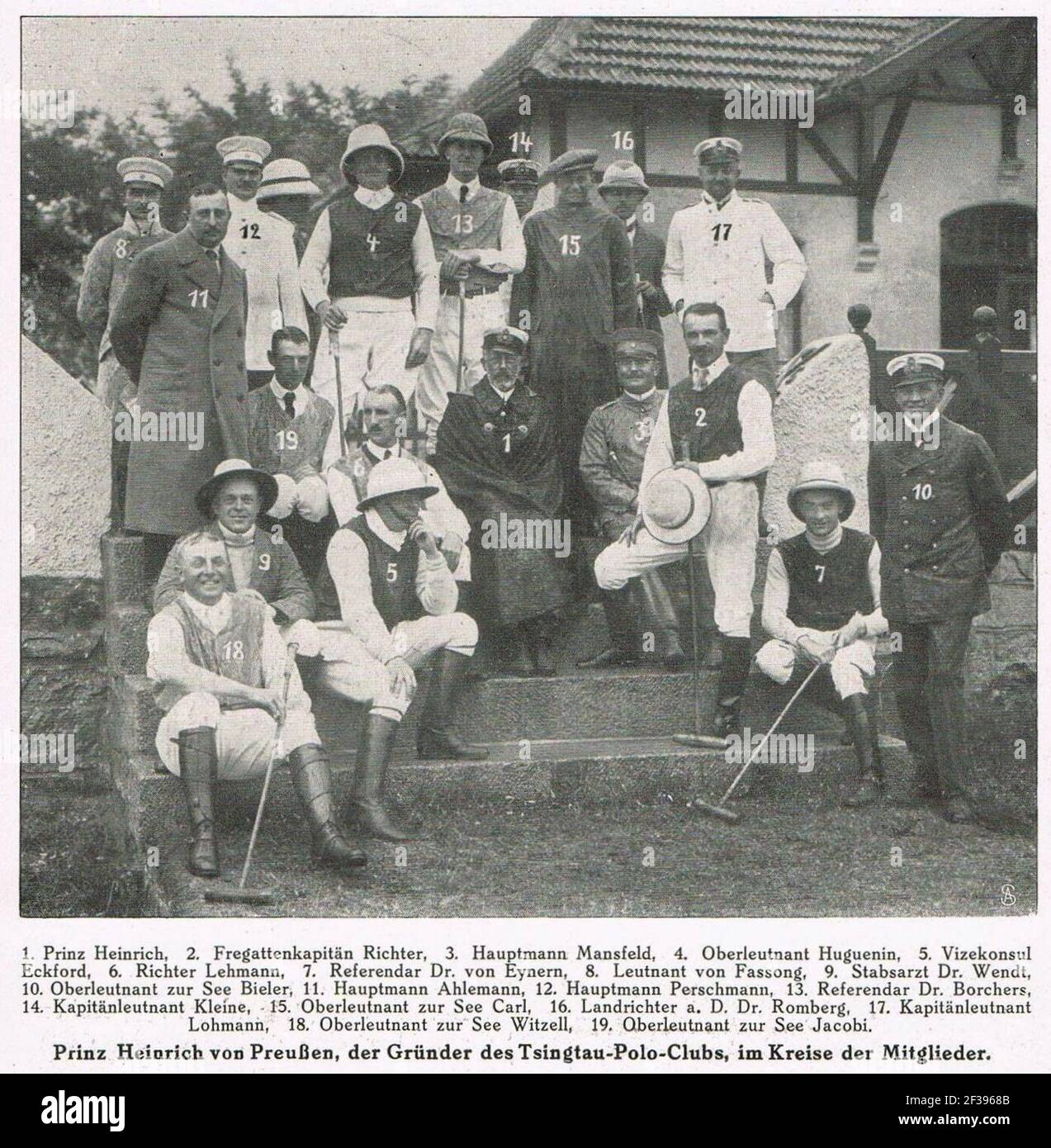 Prinz Heinrich von Preußen und der Tsingtau-Polo-Club, 1912 Stock Photo ...