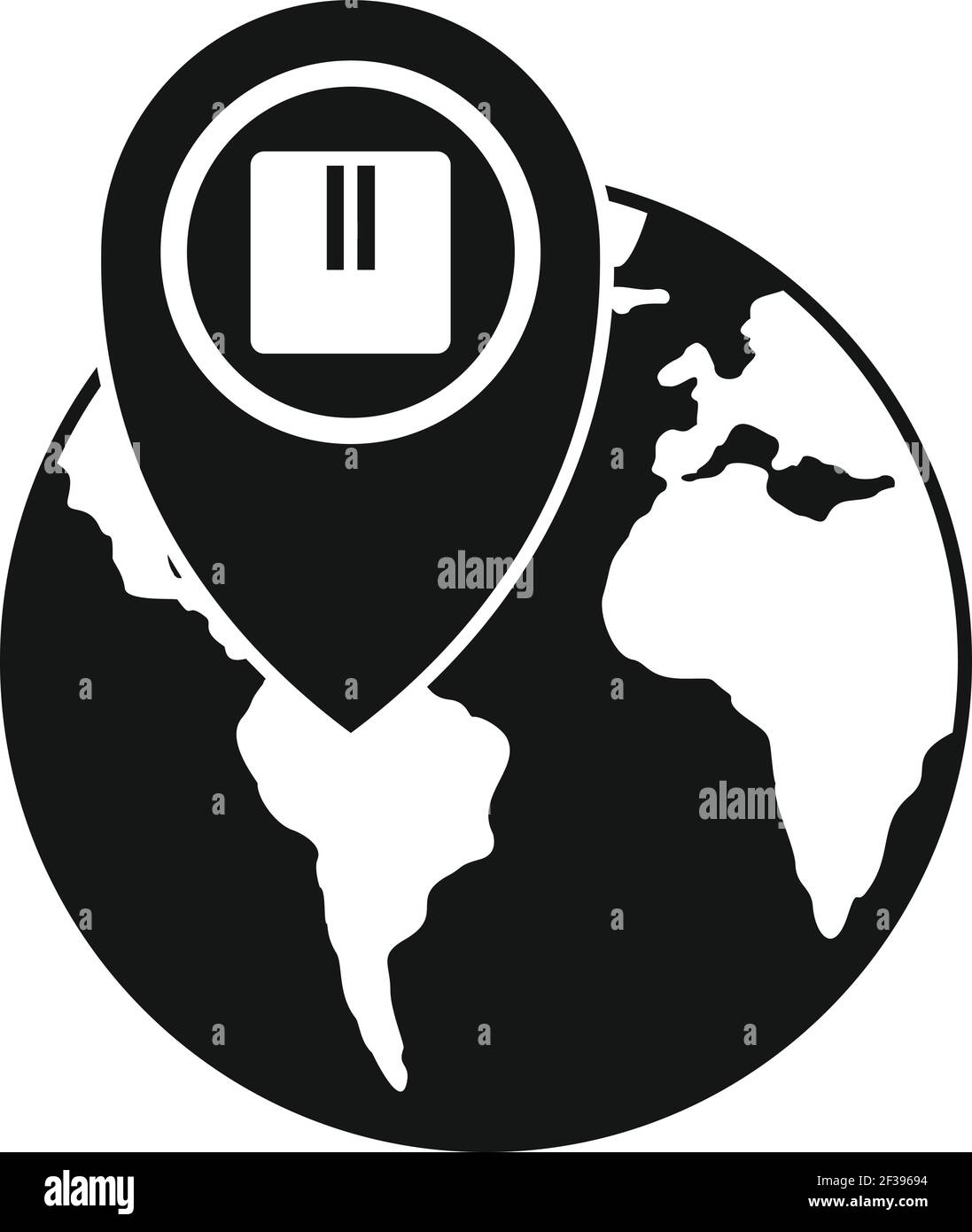 Global parcel tracking icon, simple style Stock Vector Image & Art - Alamy