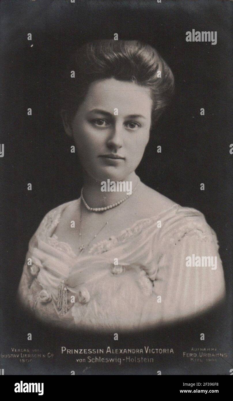 Prinzessin Alexandra Victoria von Schleswig-Holstein, 1906 Stock Photo ...