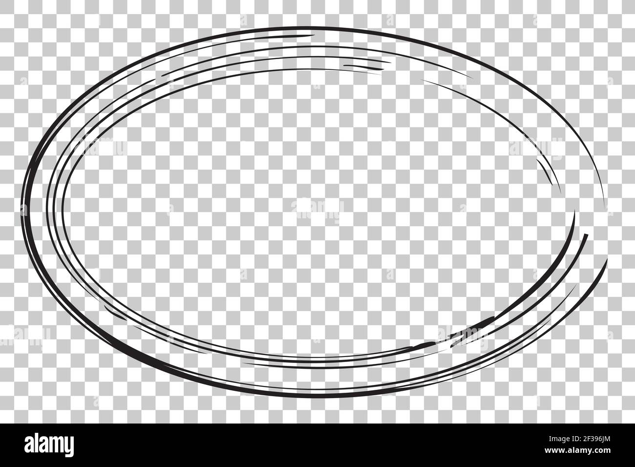 Hand Draw Sketch Oval Frame from Multiple Black thic market for your ...