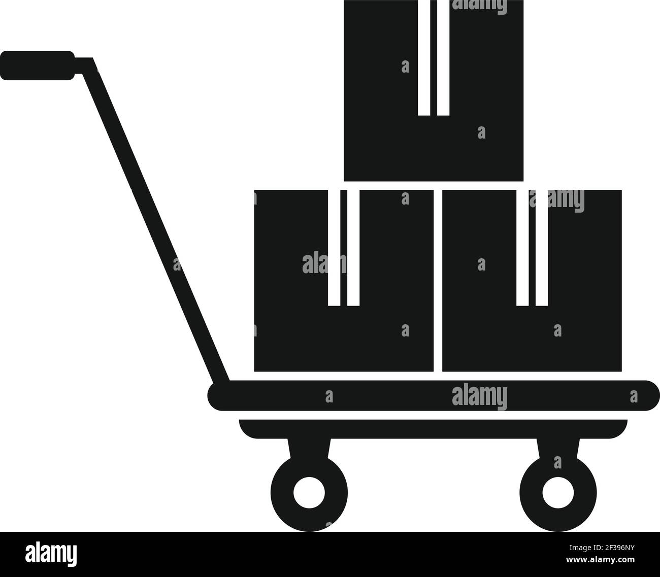 Parcel cart icon, simple style Stock Vector Image & Art - Alamy