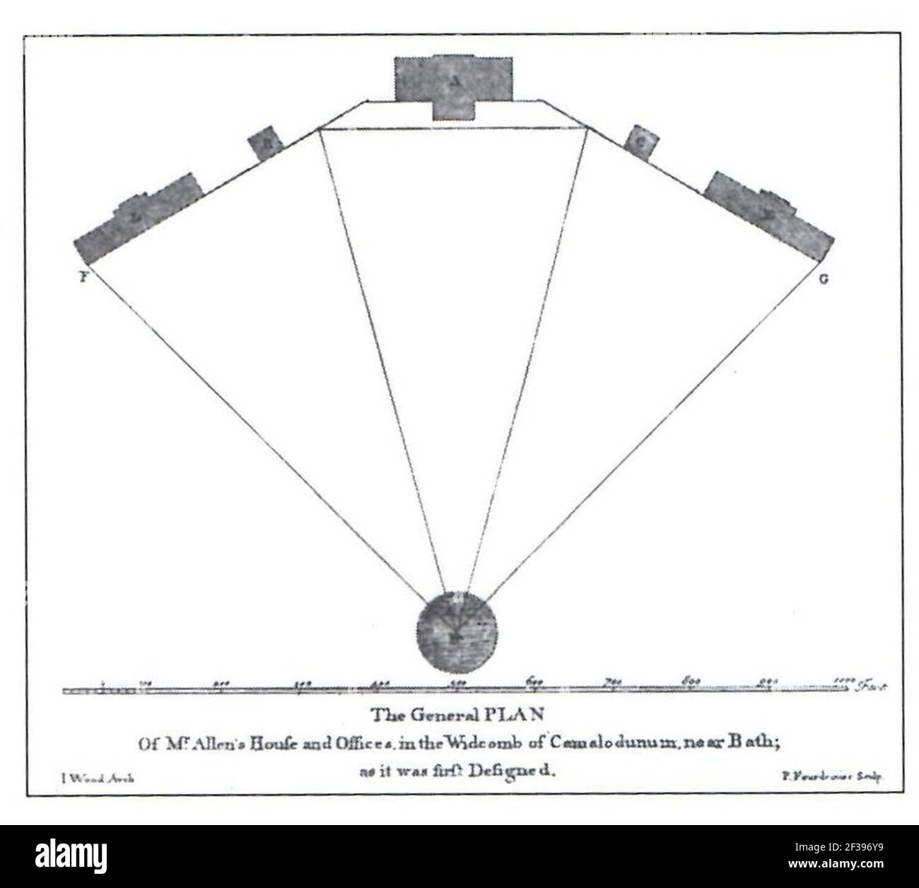 Prior Park general plan Stock Photo - Alamy