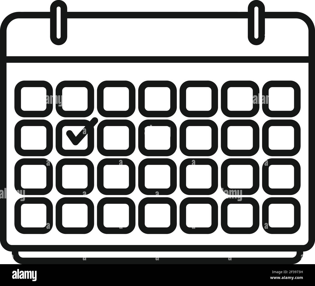 Purchasing manager calendar icon, outline style Stock Vector Image ...