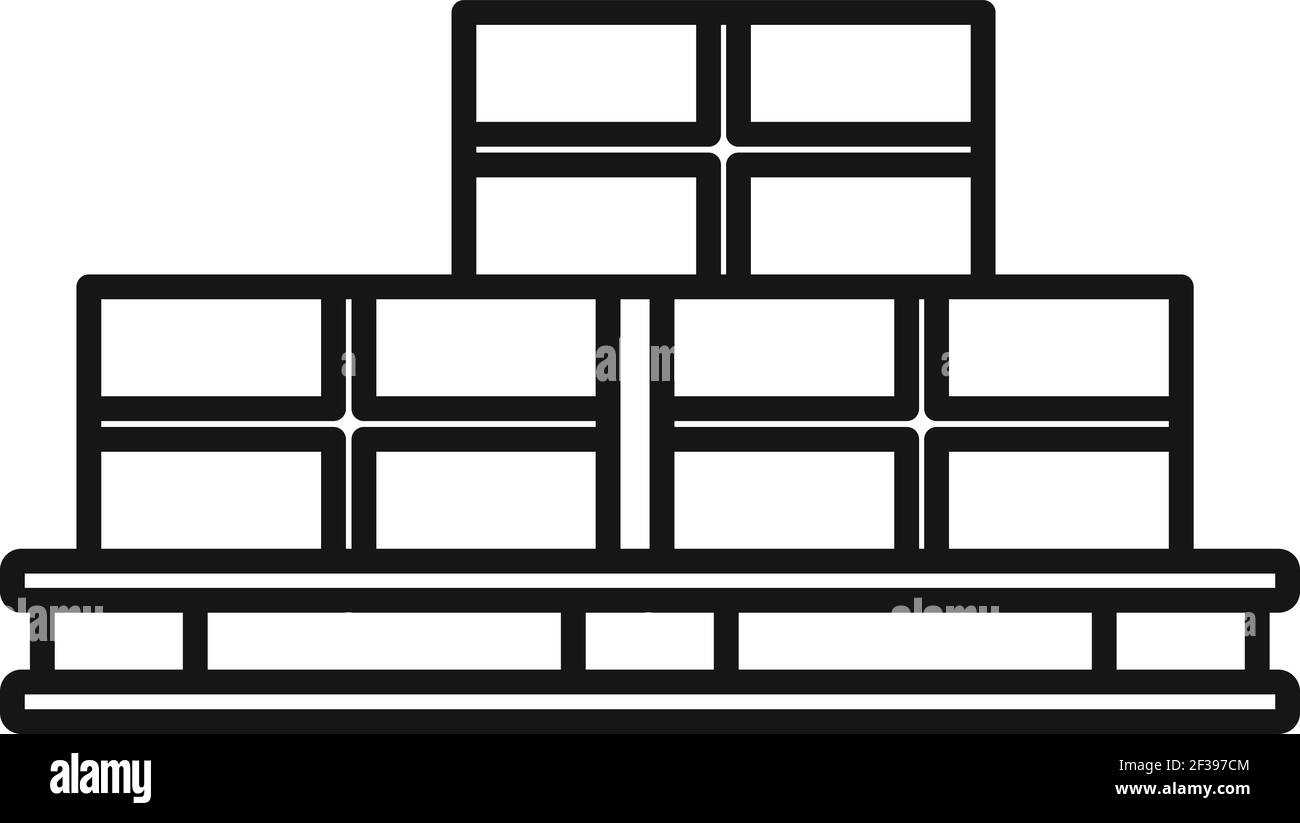 Parcel pallet icon, outline style Stock Vector Image & Art - Alamy