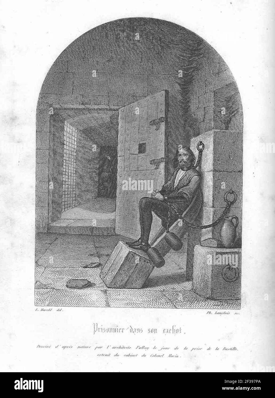 Prisonnier dans un cachot de la Bastille Stock Photo - Alamy