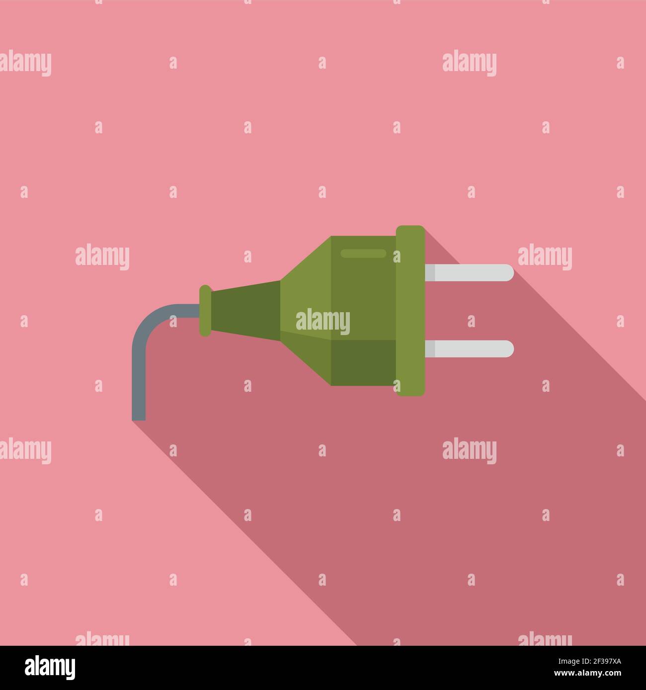 Electric plug icon, flat style Stock Vector Image & Art - Alamy