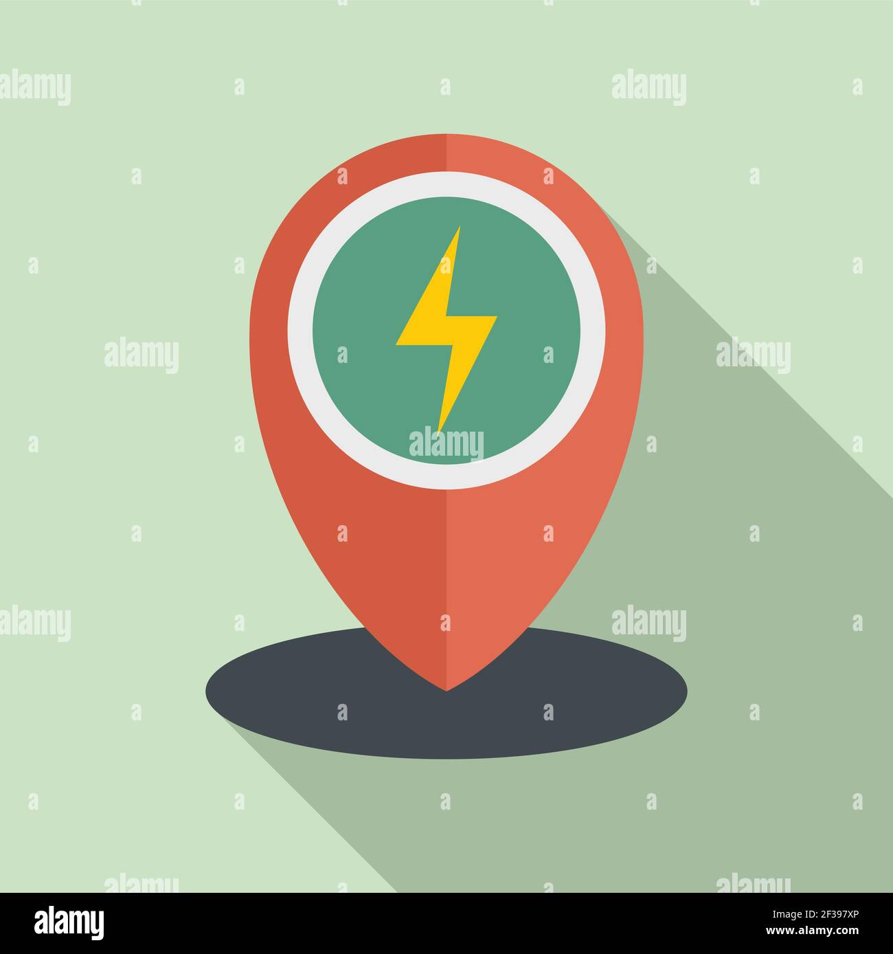 Charge station location icon, flat style Stock Vector Image & Art - Alamy