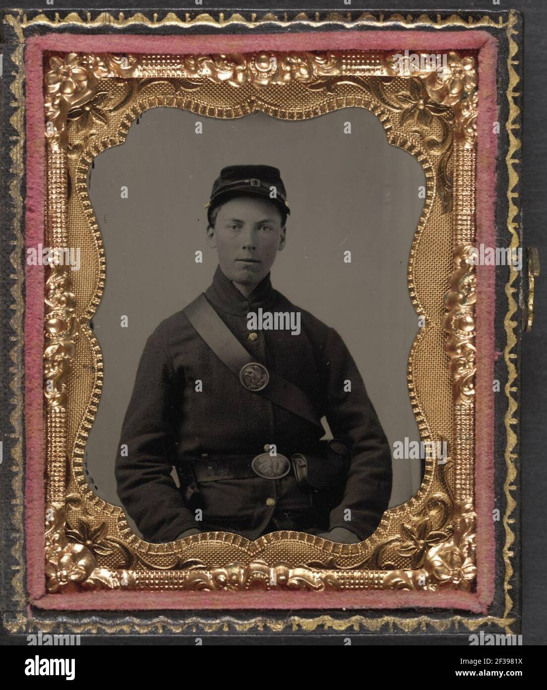 Private Nathaniel Shoup of Co. C, 84th Pennsylvania Infantry Regiment in uniform Stock Photo - Alamy