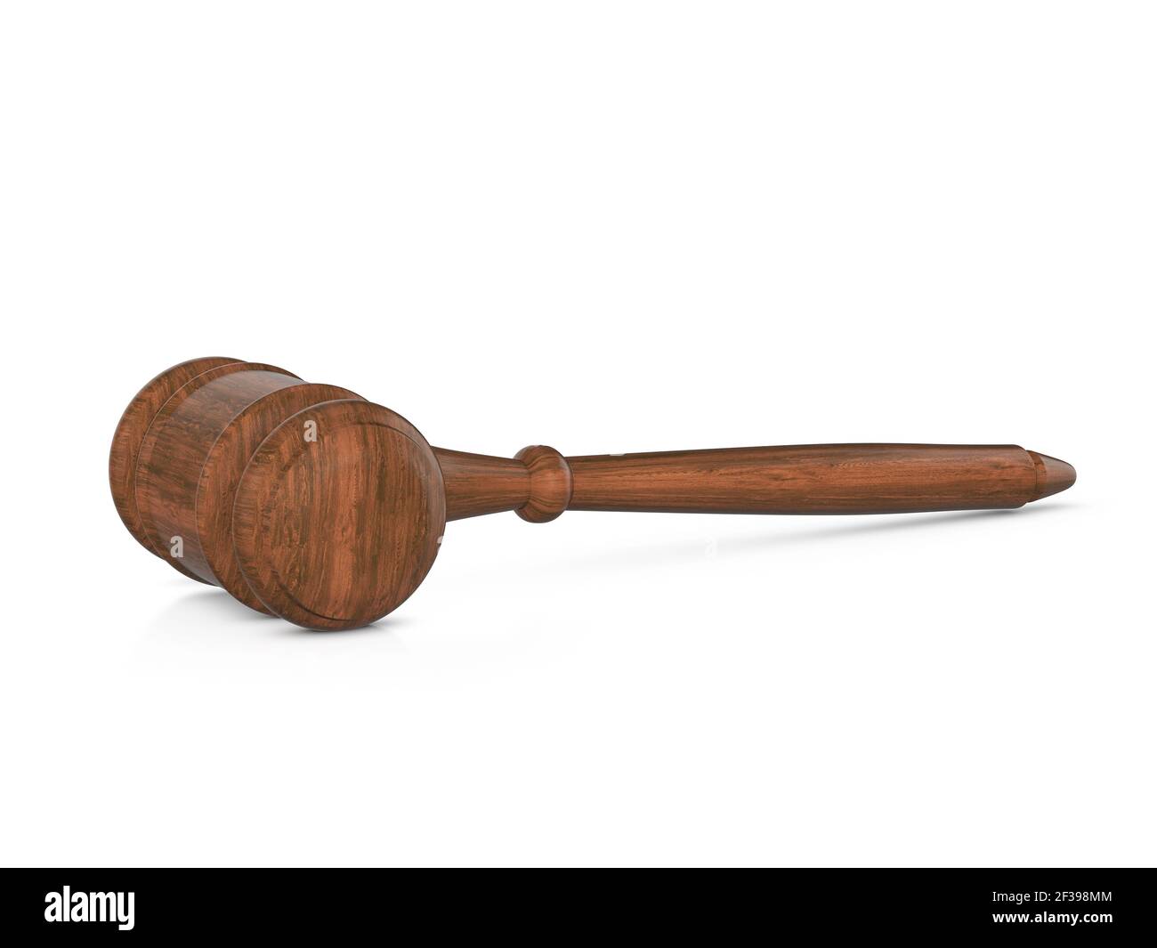 Gavel on a white background. 3d illustration Stock Photo - Alamy