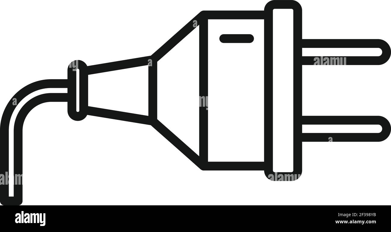 Electric plug icon, outline style Stock Vector Image & Art - Alamy