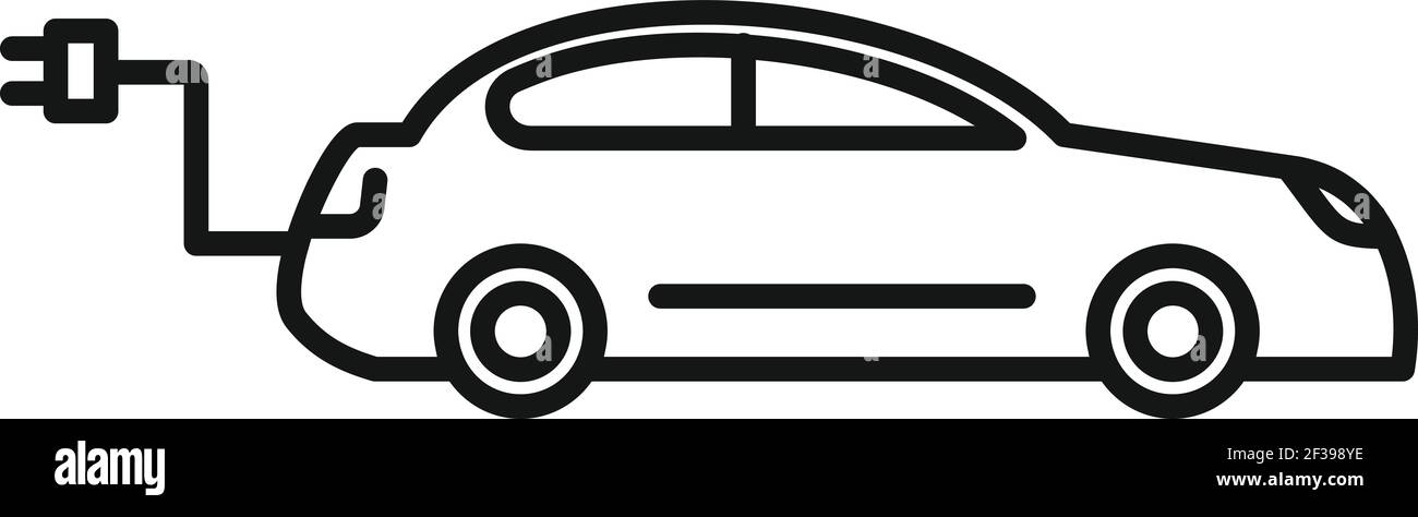 Hybrid car icon, outline style Stock Vector Image & Art - Alamy