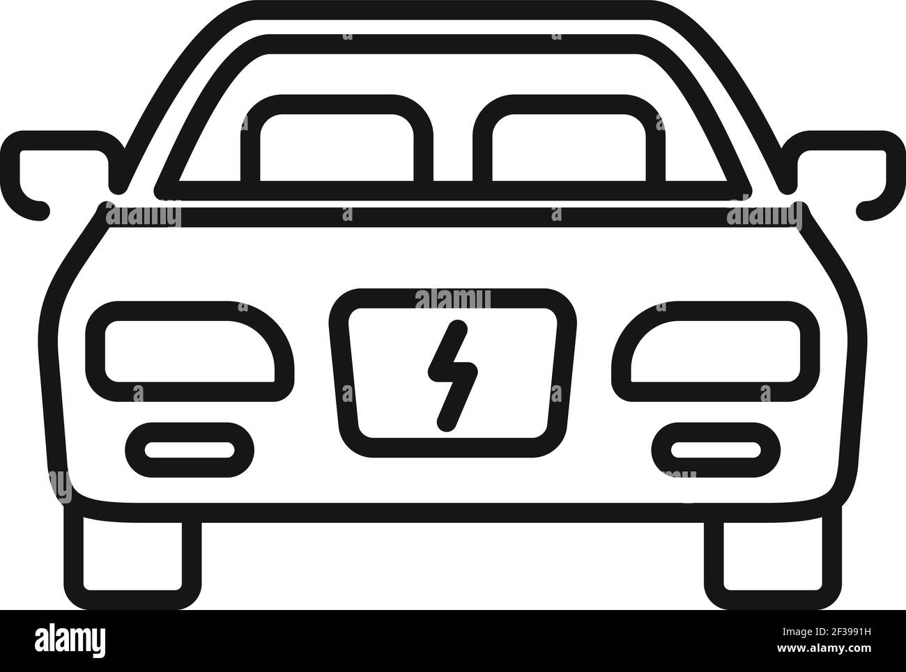 Modern hybrid car icon, outline style Stock Vector Image & Art - Alamy