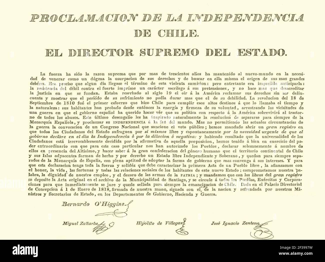 Proclamacion de la independencia-firmada01 Stock Photo - Alamy