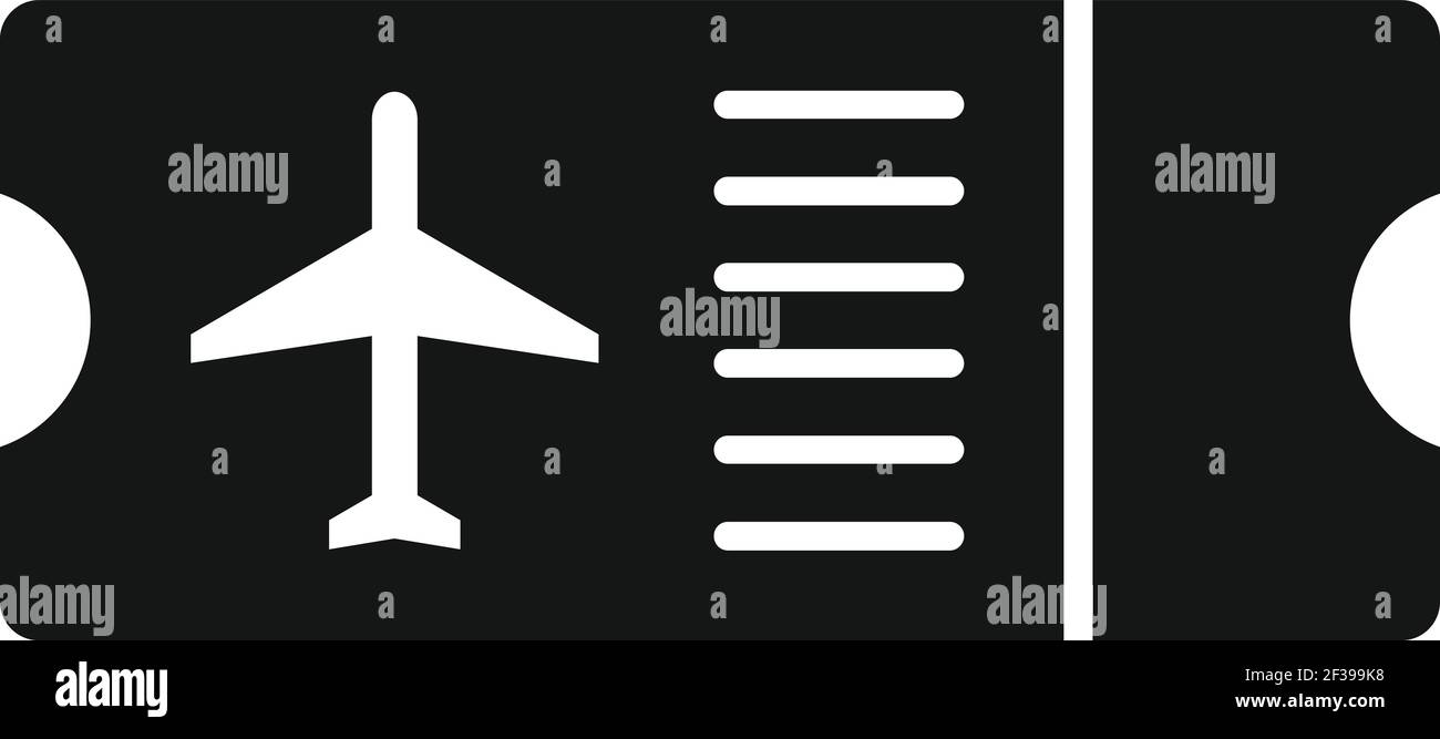 Plane board ticket icon, simple style Stock Vector Image & Art - Alamy