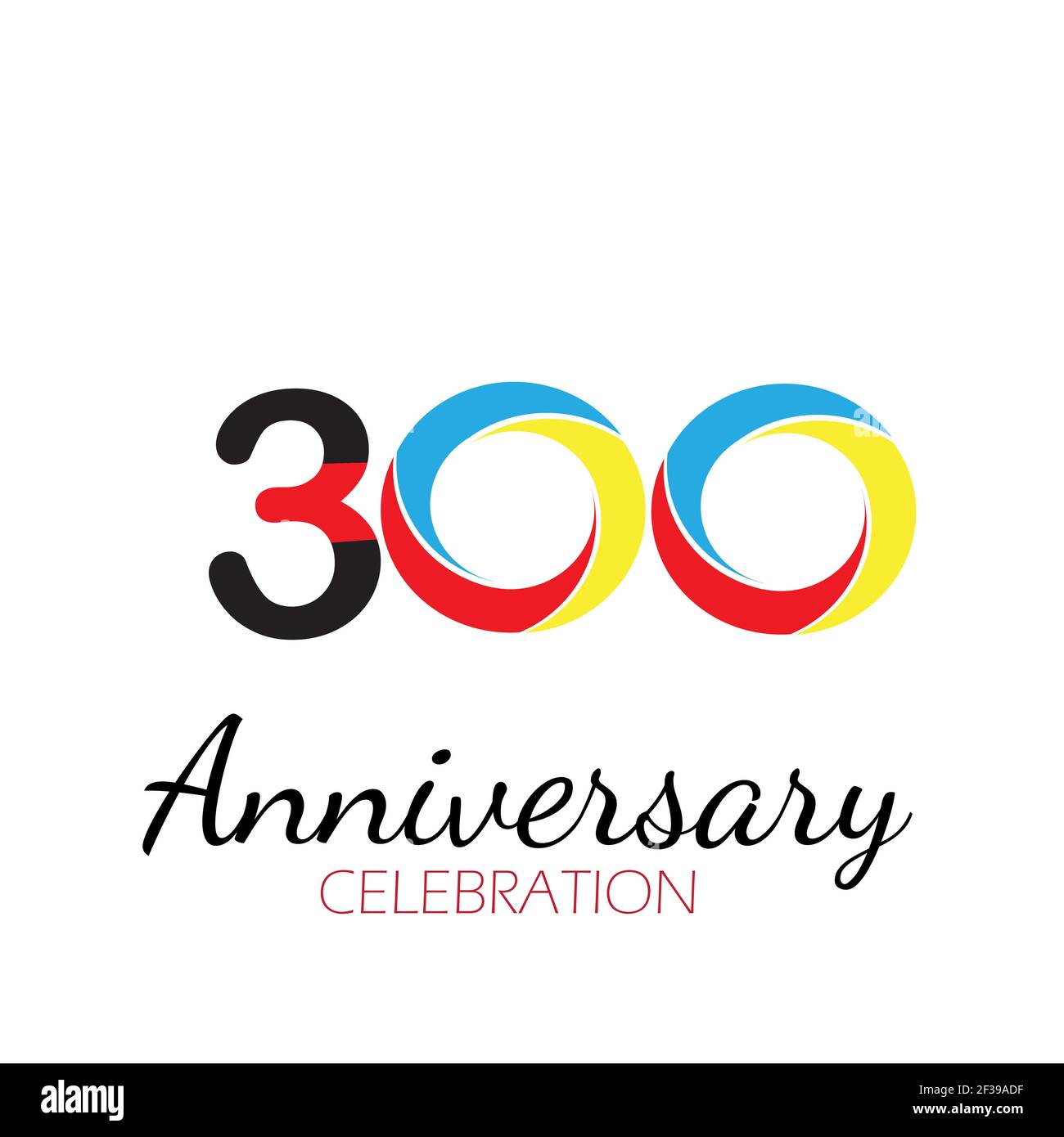 300 YEAR ANNIVERSARY CELEBRATION VECTOR DESIGN TEMPLATE ILLUSTRATION ...