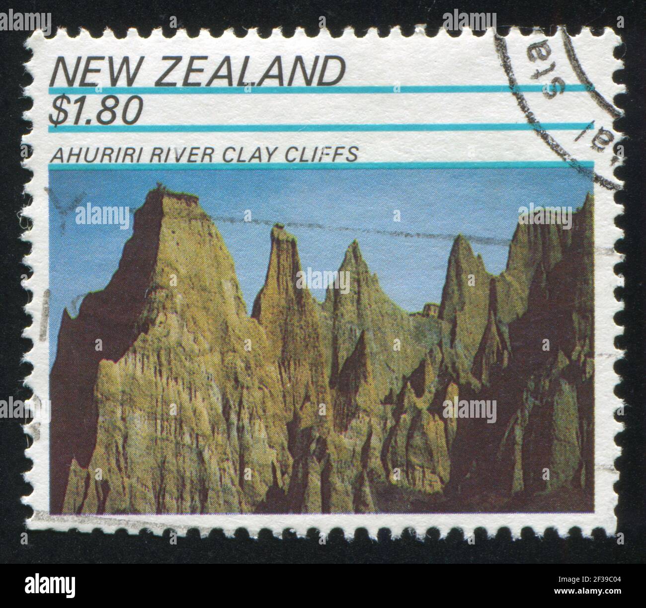 NEW ZEALAND - CIRCA 1991: stamp printed by New Zealand, shows Rock ...