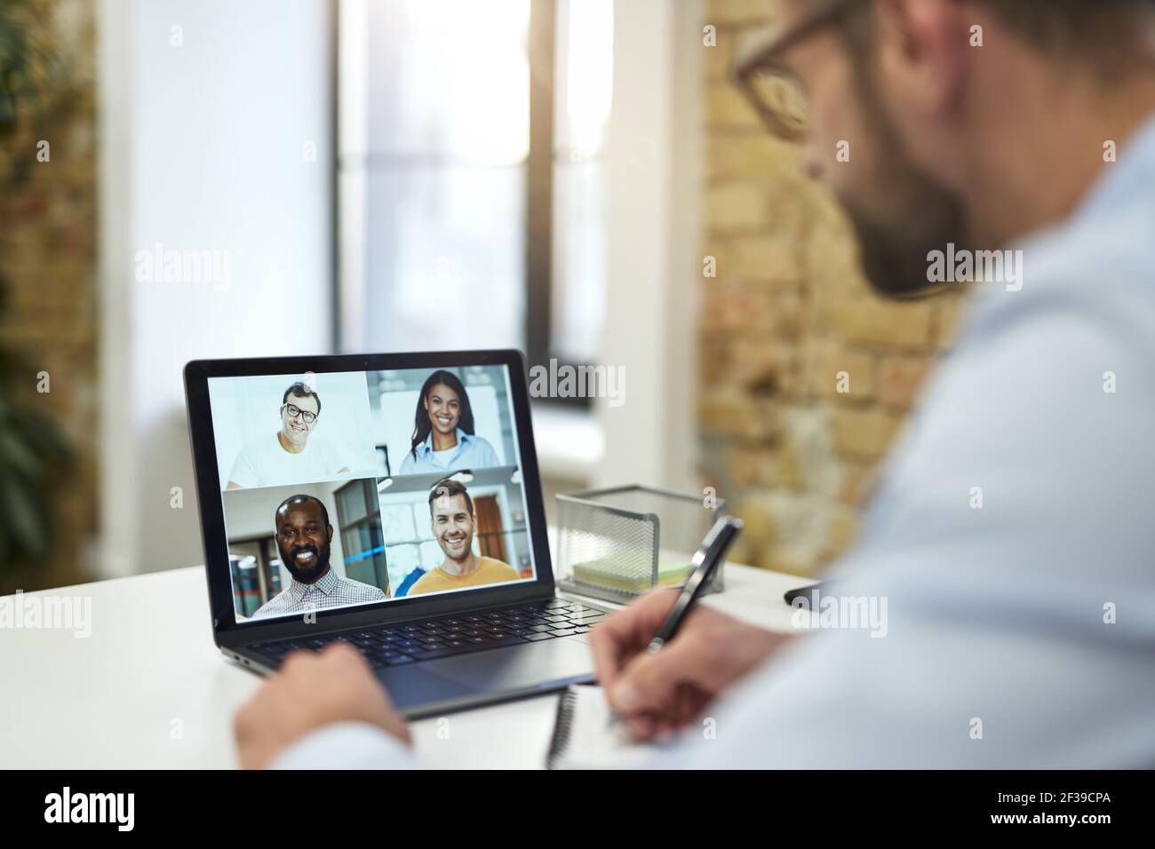 Technology makes business life easier and communication faster Stock ...