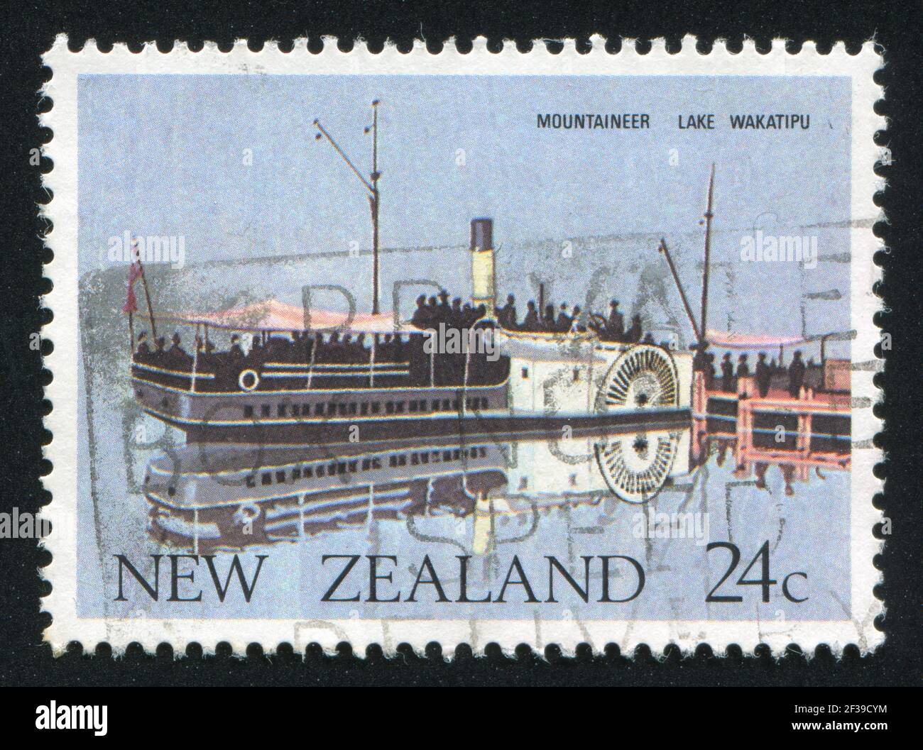 NEW ZEALAND - CIRCA 1984: stamp printed by New Zealand, shows Ferry ...