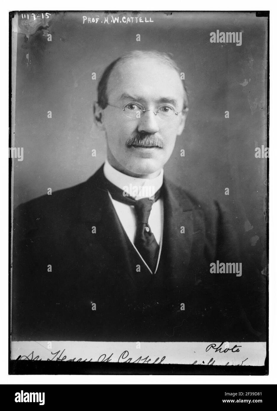 Prof. H.W. Cattell Stock Photo - Alamy