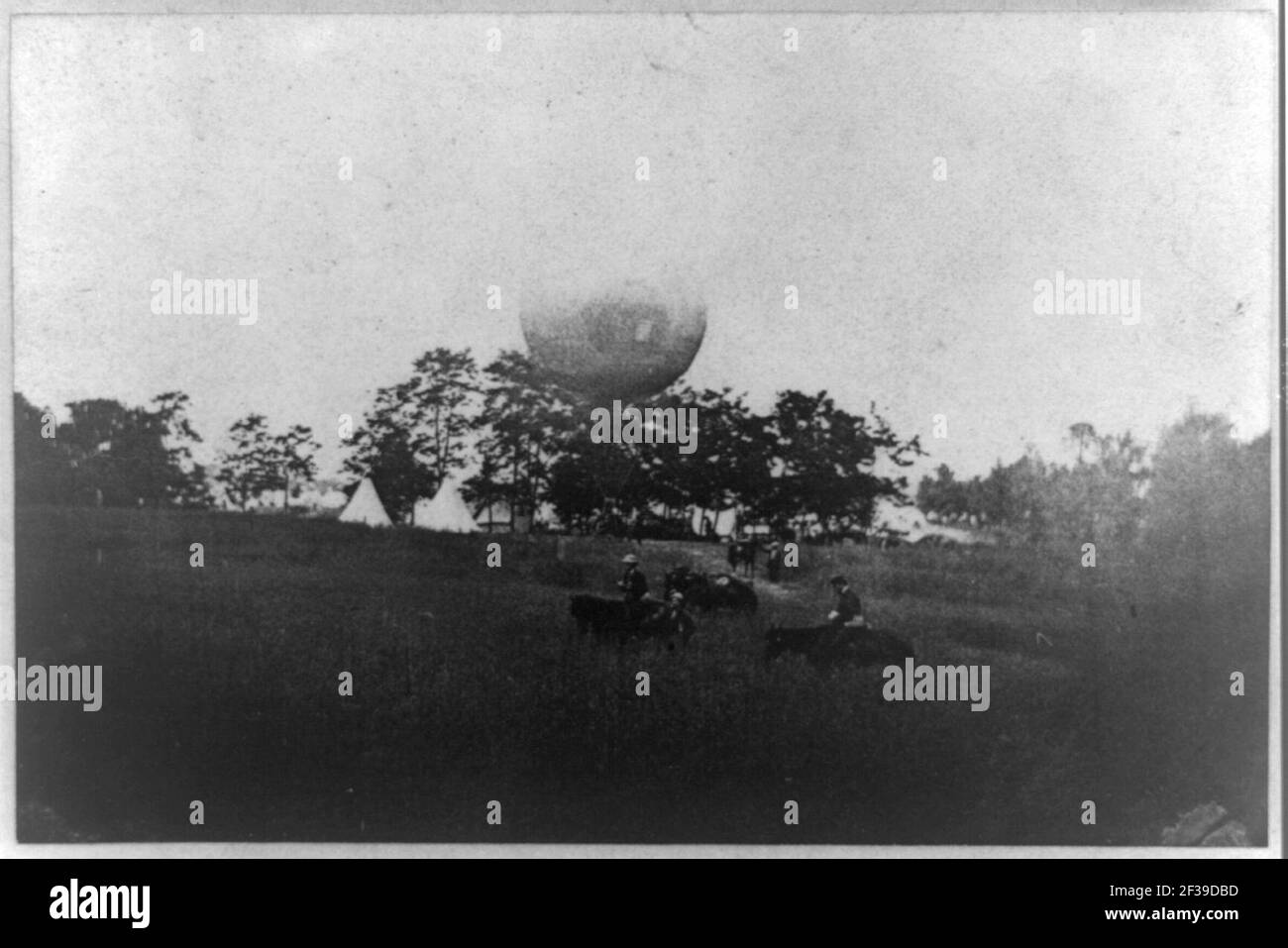 Prof. Thaddeus Lowe's ''Balloon Camp'' at Gaines Mill, Va., May 1862 ...