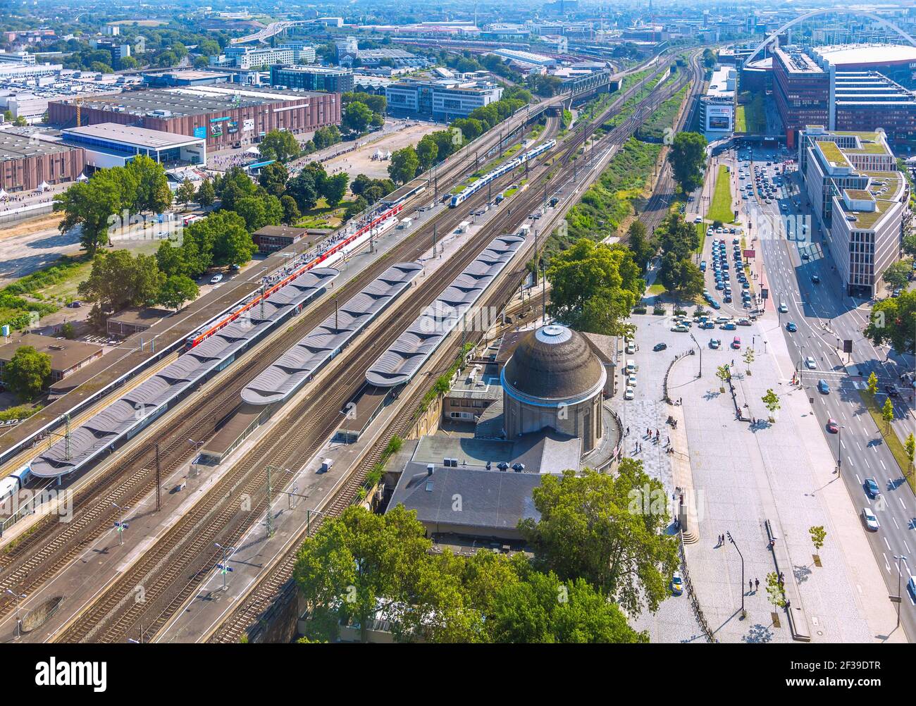 Aerial view main station tracks hi-res stock photography and images - Alamy