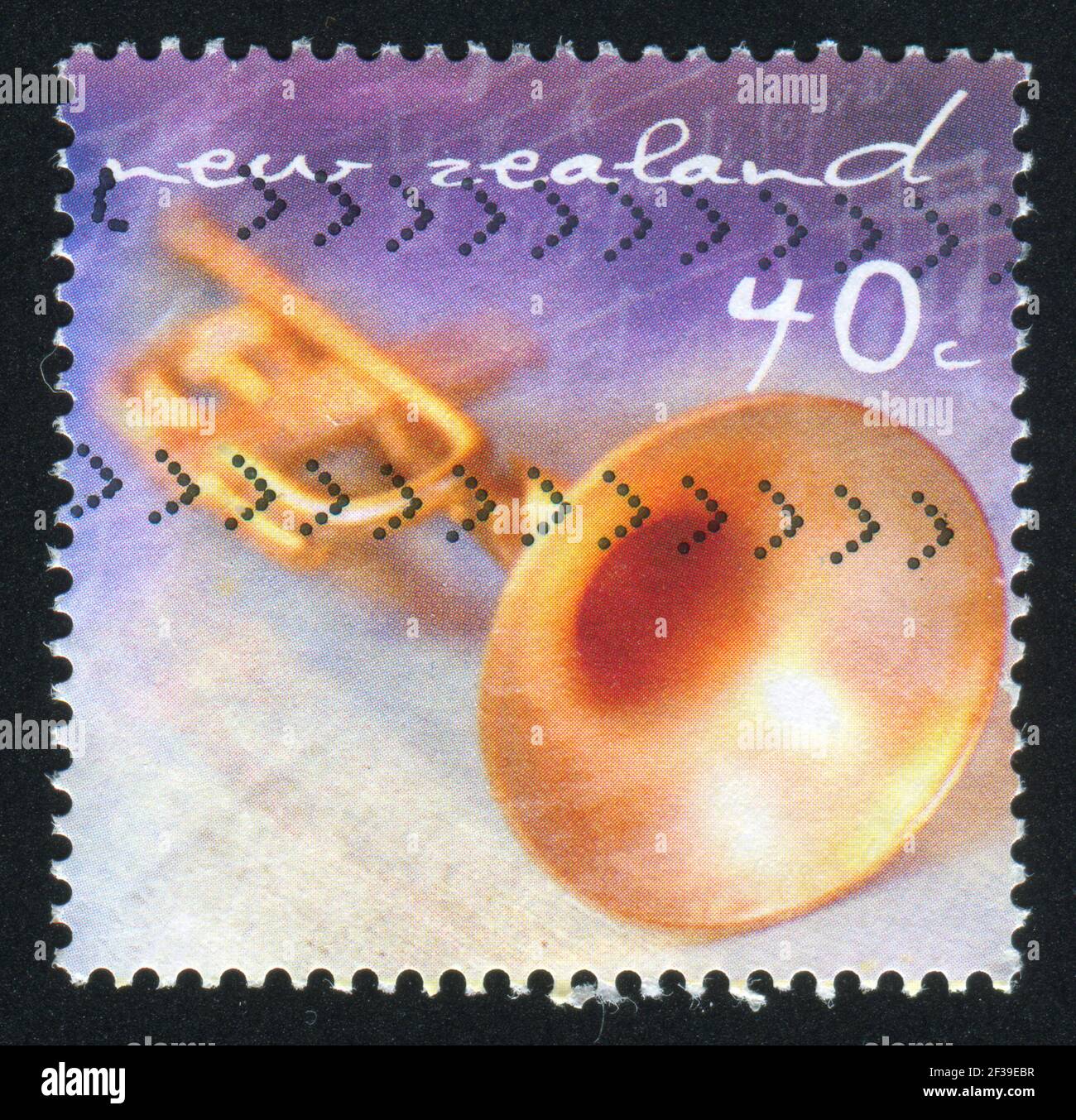 NEW ZEALAND - CIRCA 2001: stamp printed by New Zealand, shows Trumpet ...